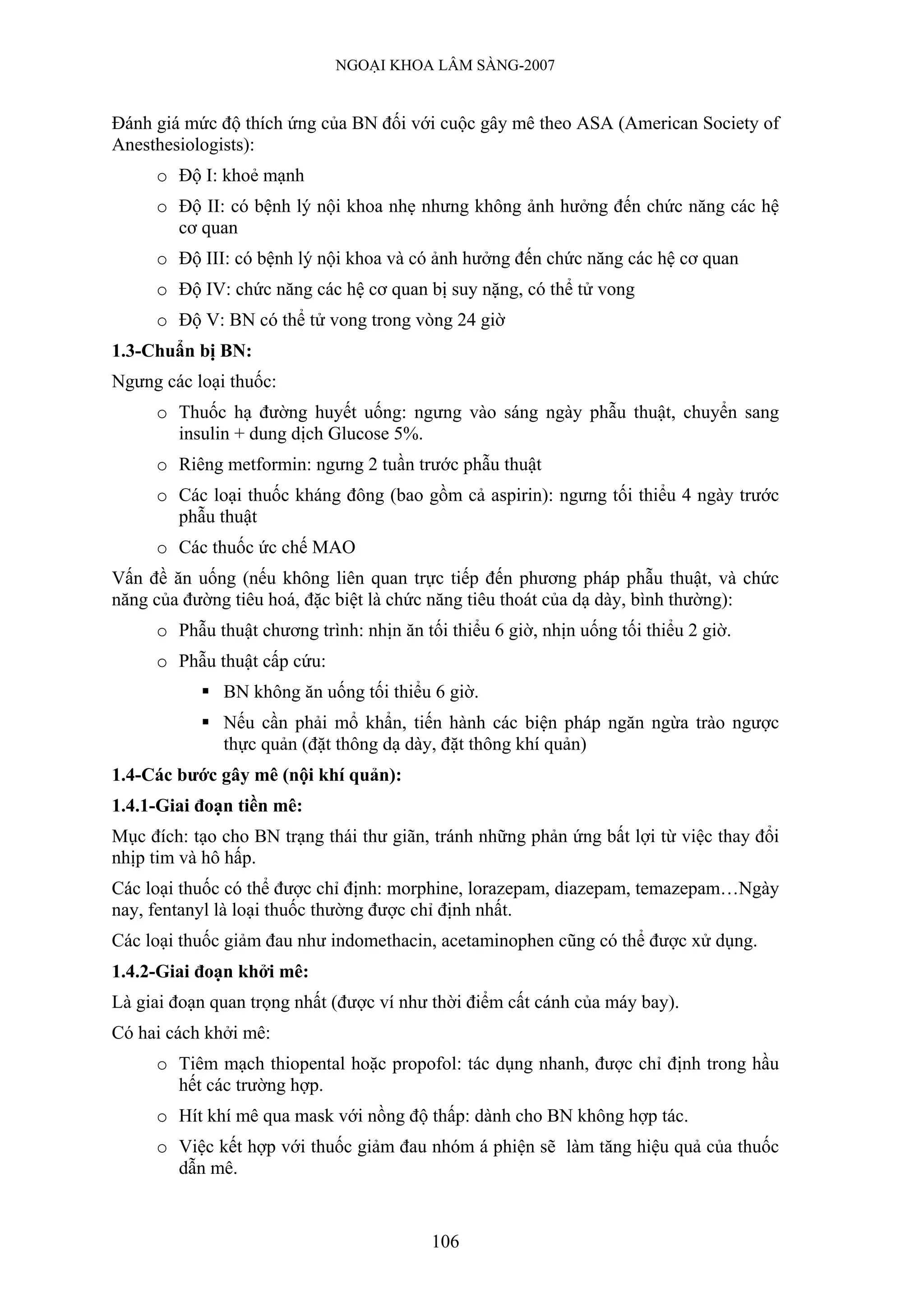 Vô cảm trong ngoại khoa | PDF