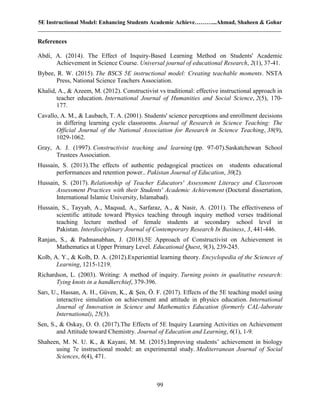 5E Instructional Model: Enhancing Students Academic Achievement in the ...