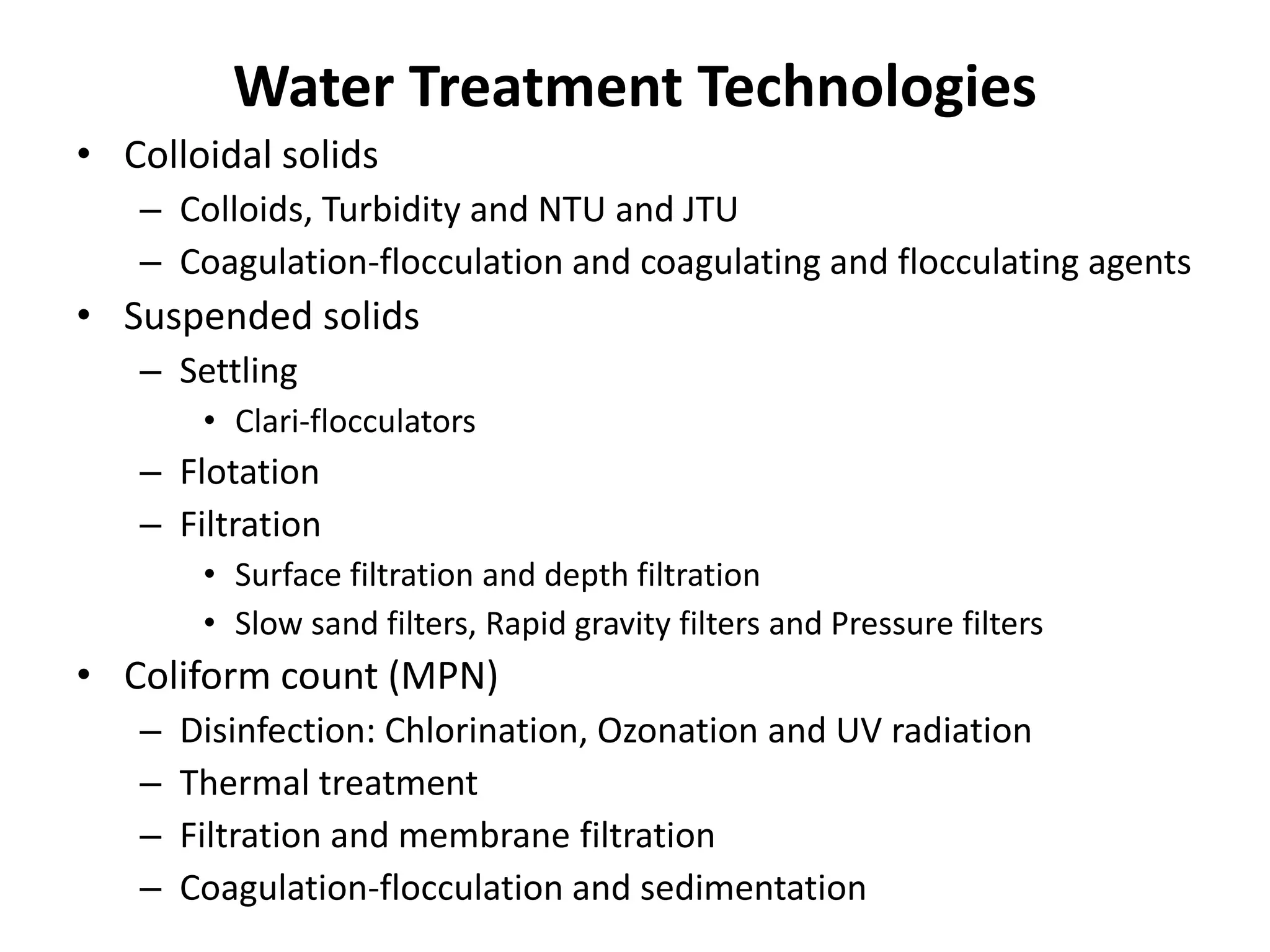 06 water treatment overview | PPT