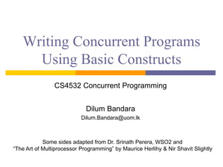 Writing Concurrent Programs | PPTX | Programming Languages | Computing