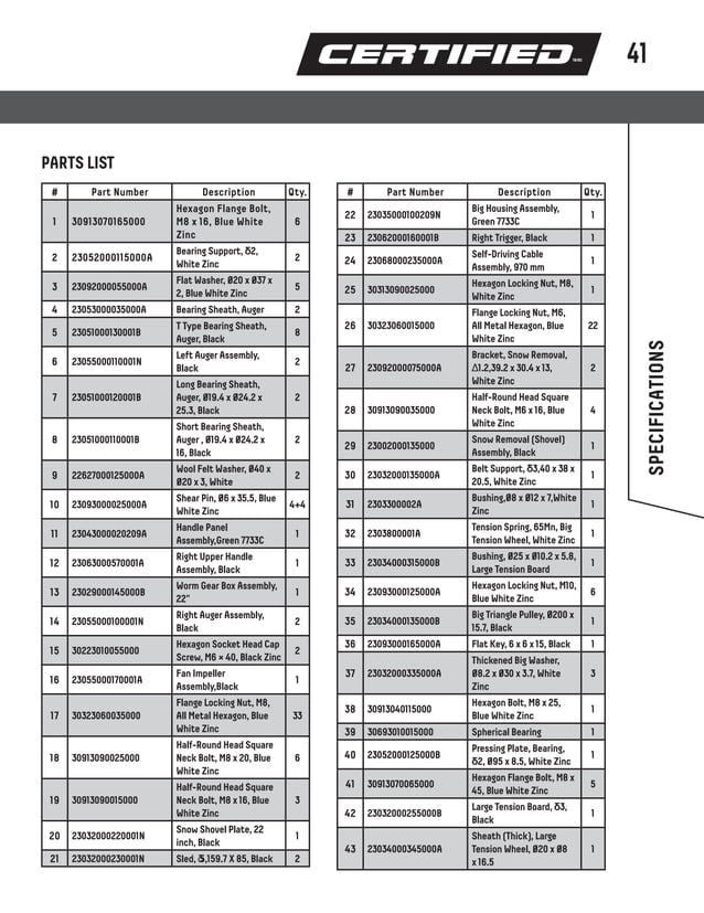 Certified model 060 3732-6 instruction manual en