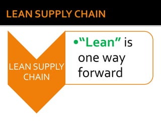 060 LEAN SUPPLY CHAIN VALUE STREAM MAPPING | PPTX