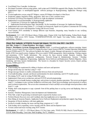 Sr C-C++Linux -Developer | PDF