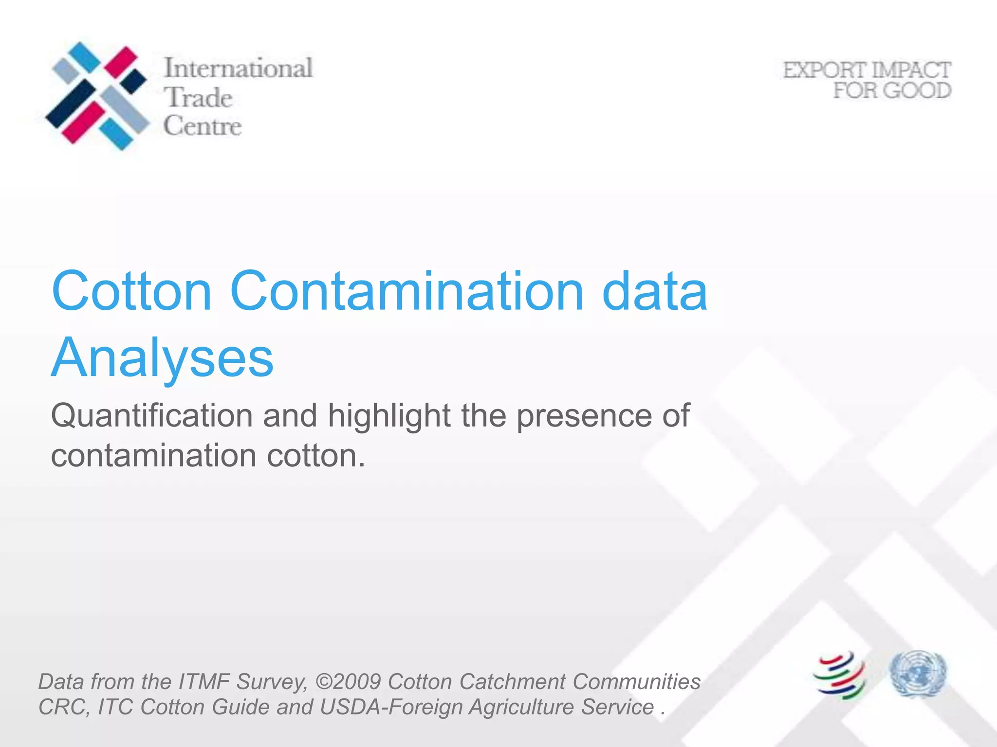 Cotton contamination data analyses | PPTX