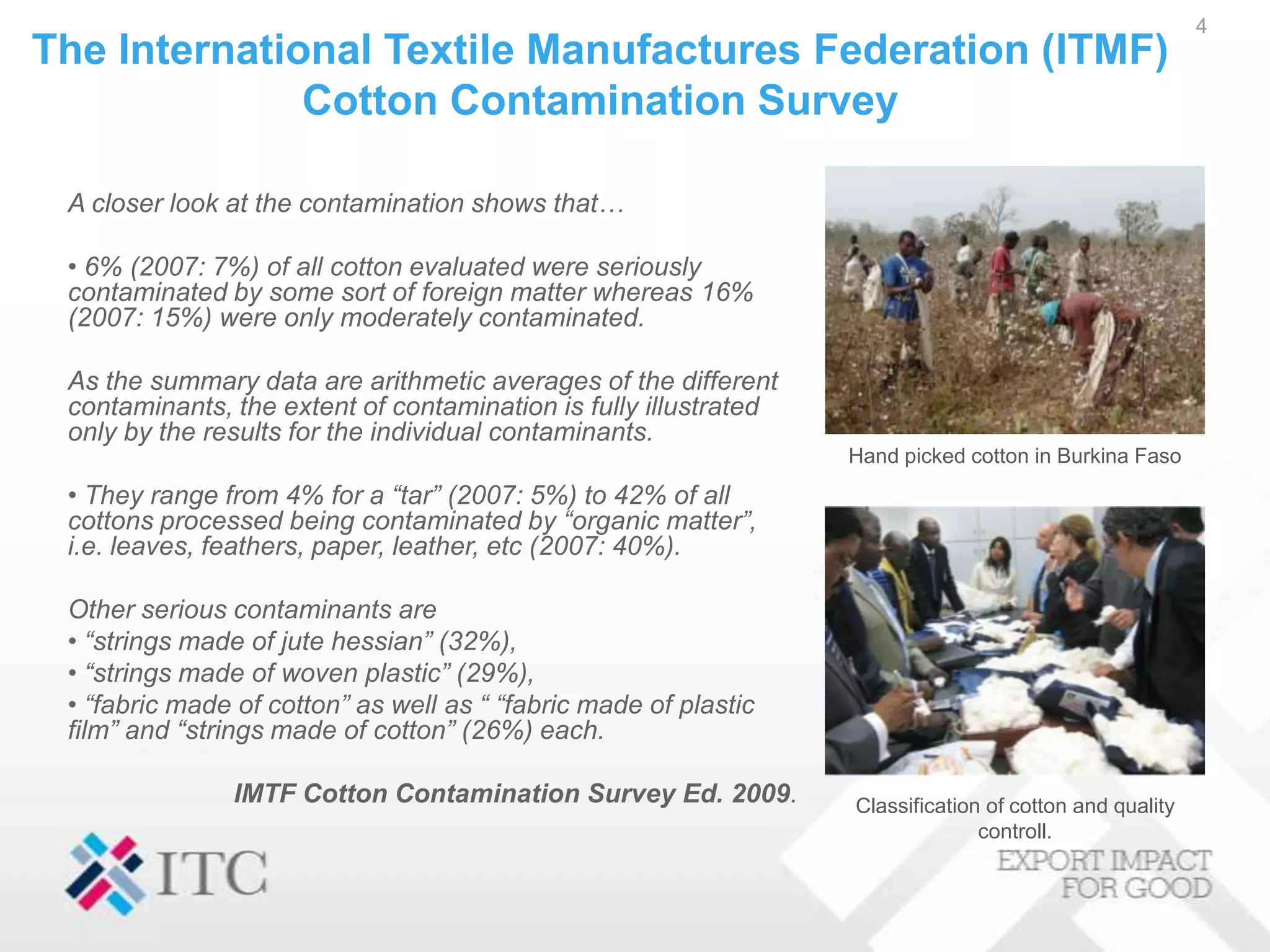 Cotton contamination data analyses | PPTX