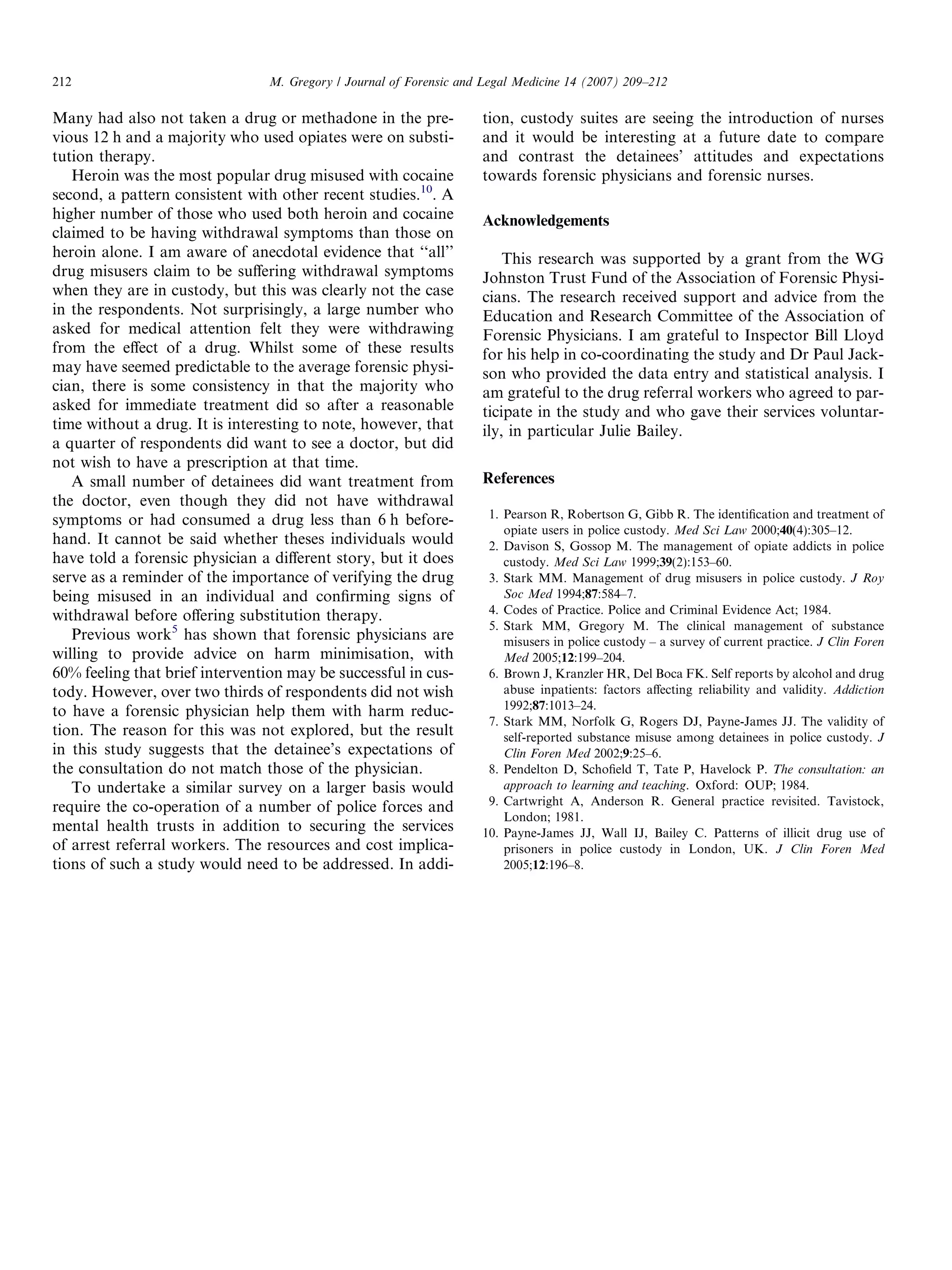Characteristics of drug misusers and their perceptions of medical care ...