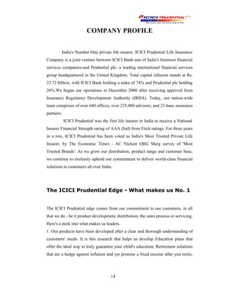 0601077 study the brand image of icici prudential life insurance | DOC