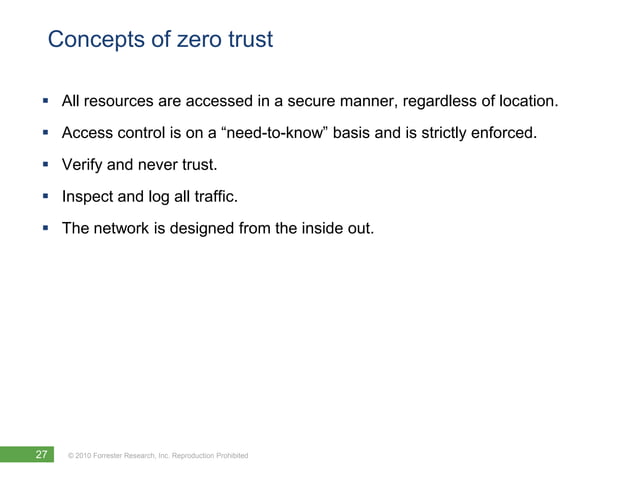The Zero Trust Model of Information Security | PPTX