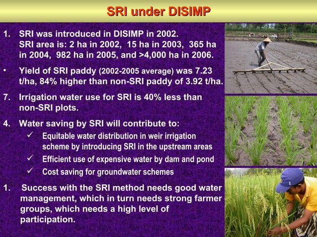 0602 Water Saving for Paddy Cultivation by SRI: Experience of ...