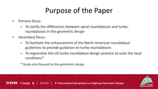 A comparative study on turbo-roundabouts and spiral roundabouts | PPTX