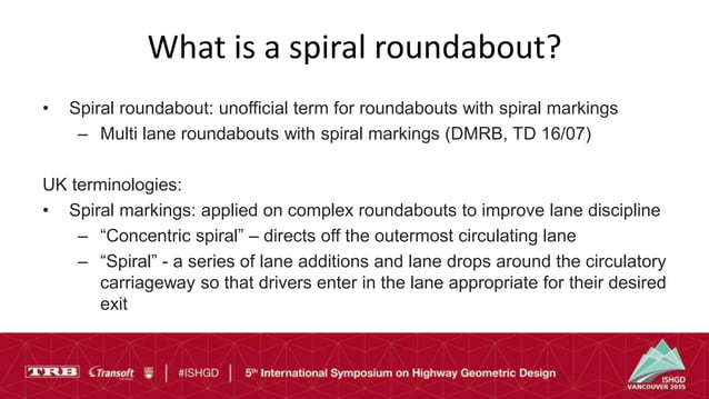 A comparative study on turbo-roundabouts and spiral roundabouts | PPT