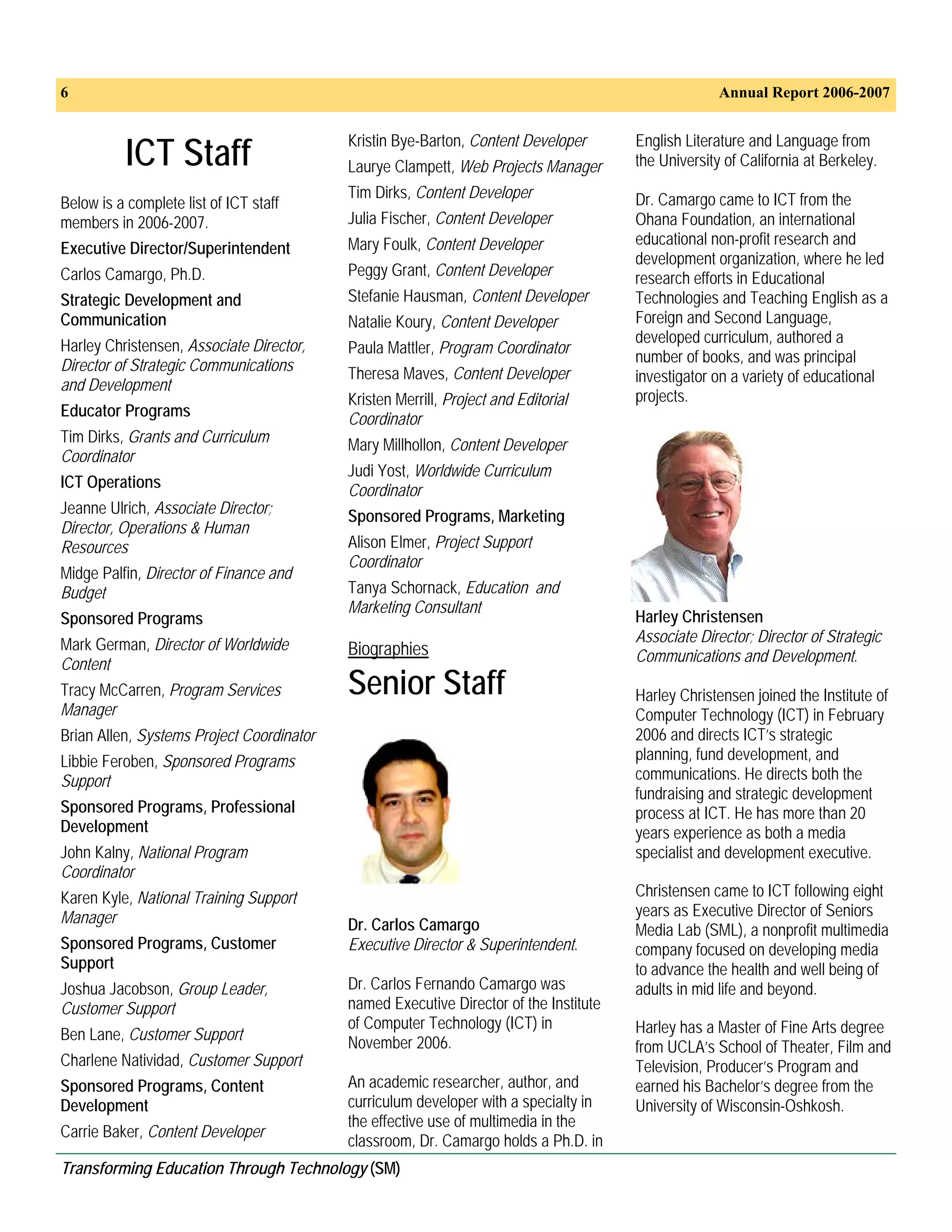 ICTAnnualReport2006-2007 | PDF