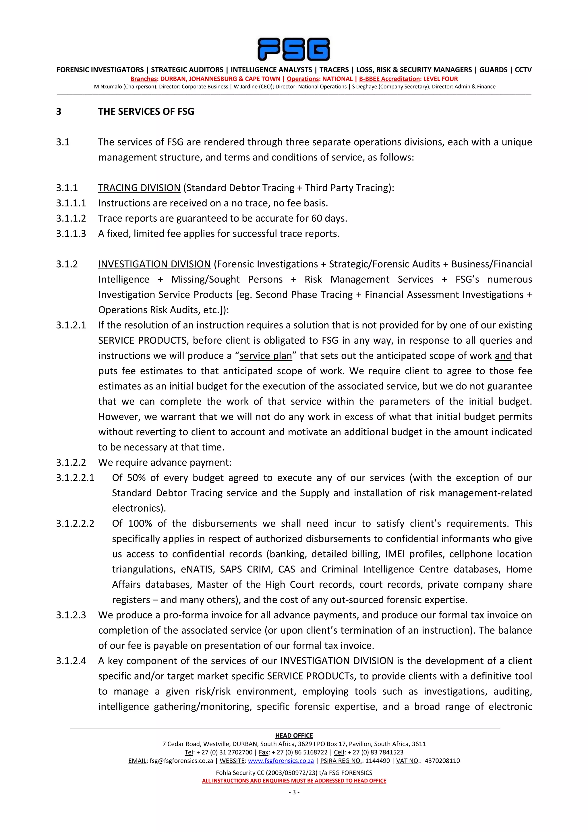 FSG Company & Services Profile | PDF