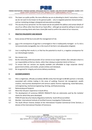 FSG Company & Services Profile | PDF