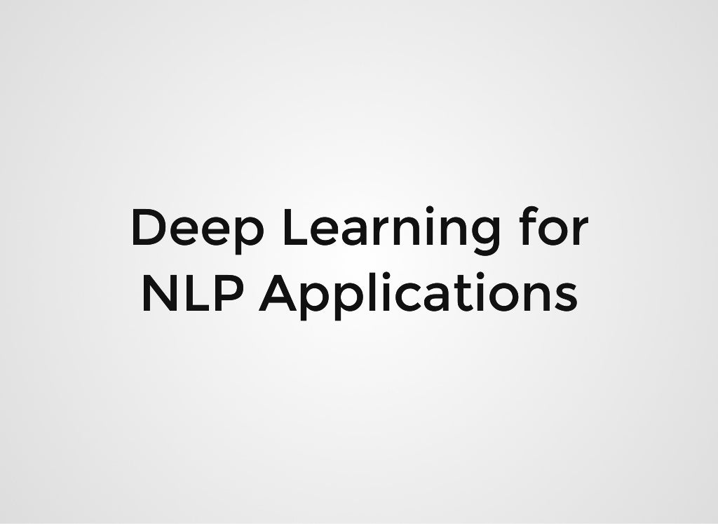 Deep learning for nlp - batmanchecker