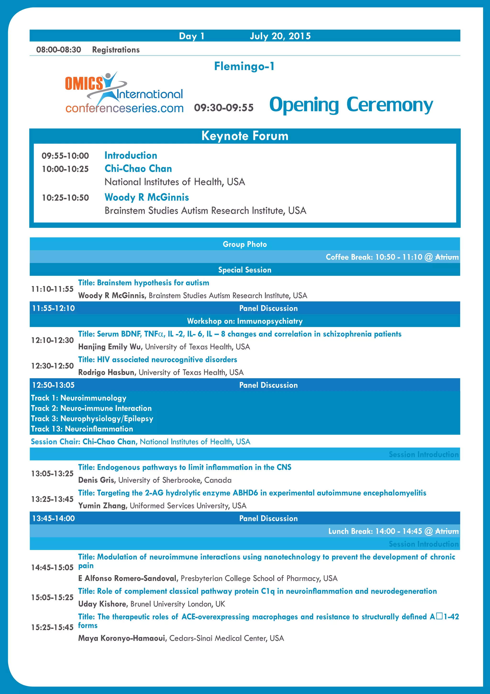 Neuroimmunology-2015_ScientificProgram | PDF