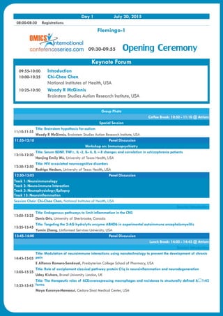 Neuroimmunology-2015_ScientificProgram | PDF