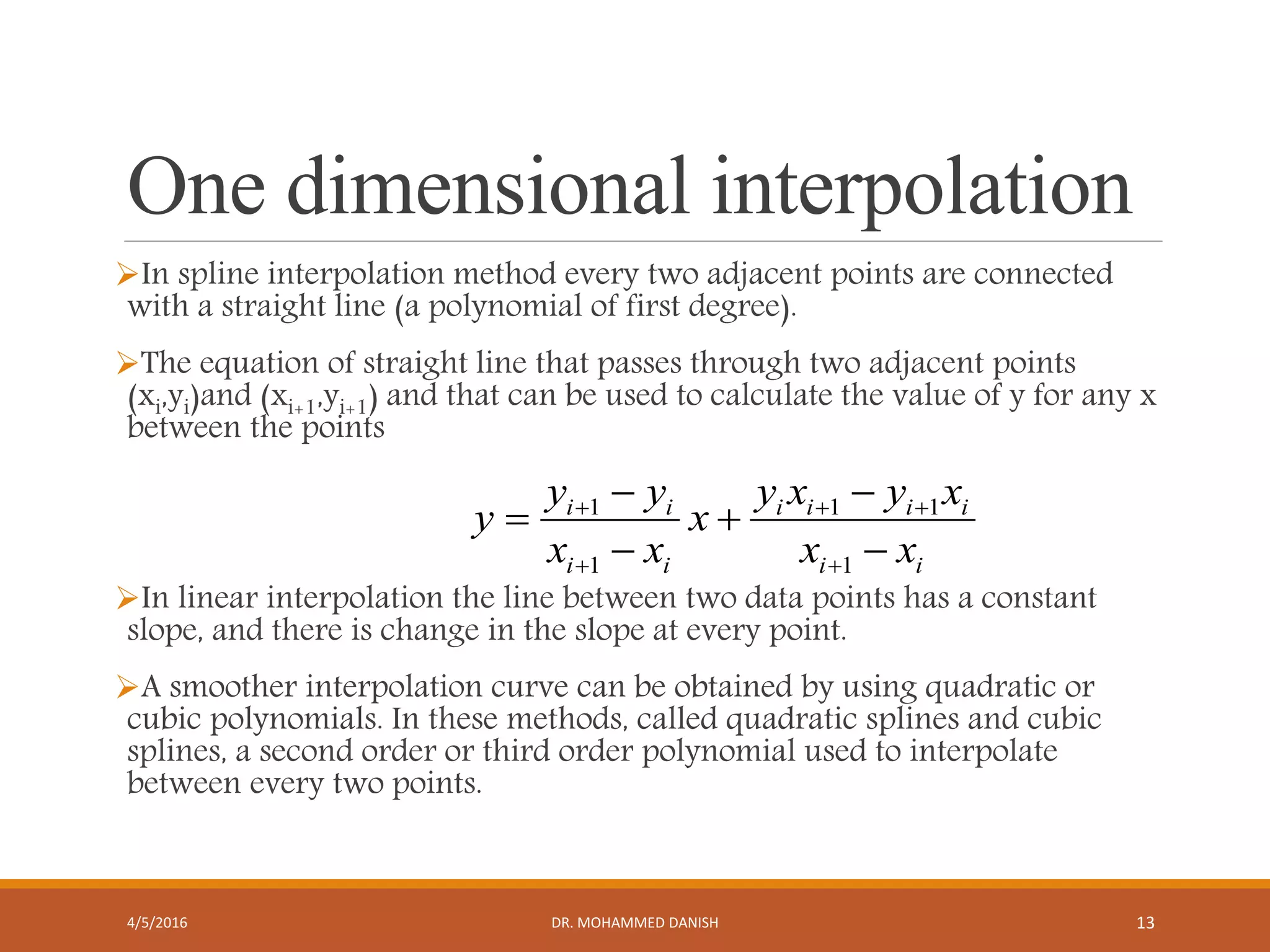 06-07 Chapter interpolation in MATLAB | PPTX | Physics | Science