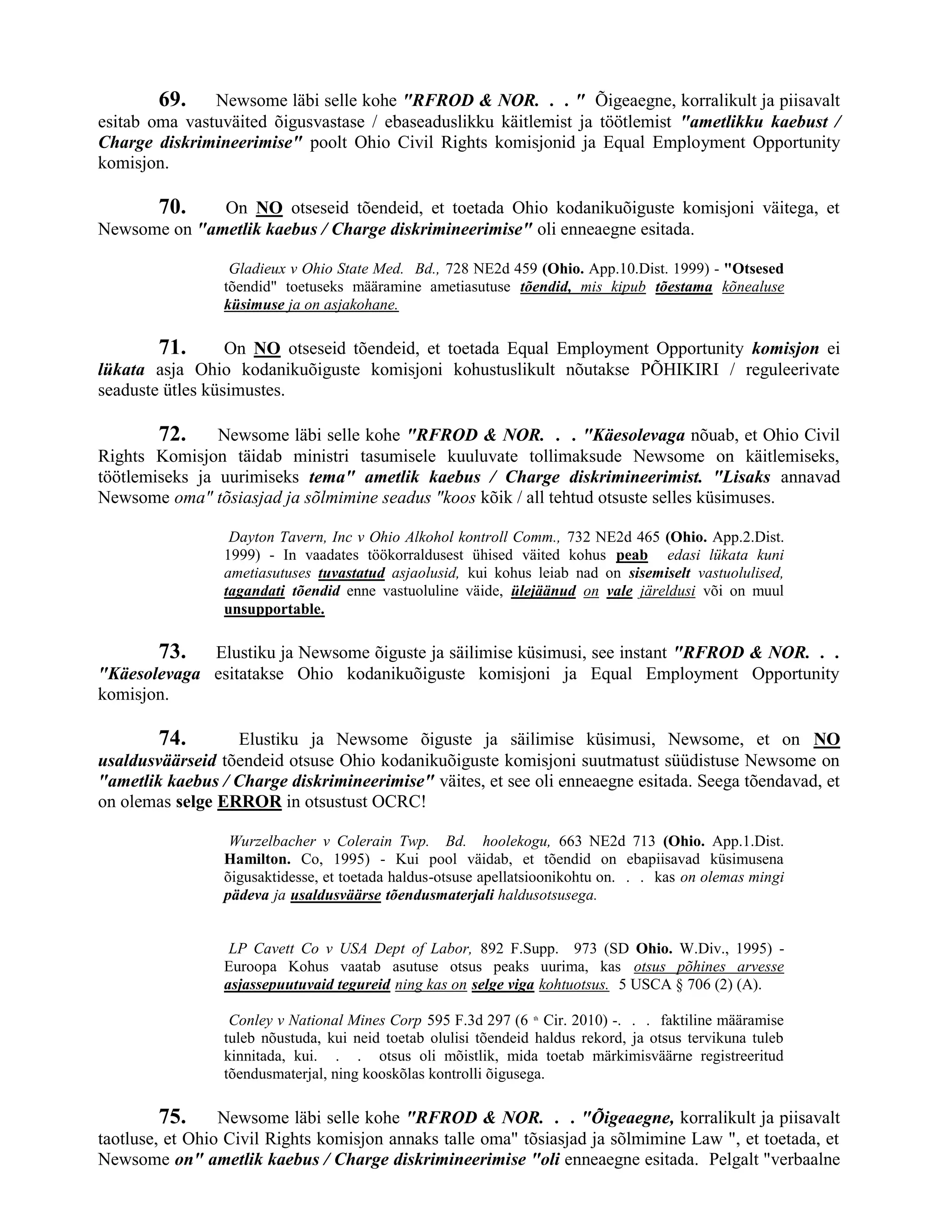 060812 EEOC Response (ESTONIAN) | PDF