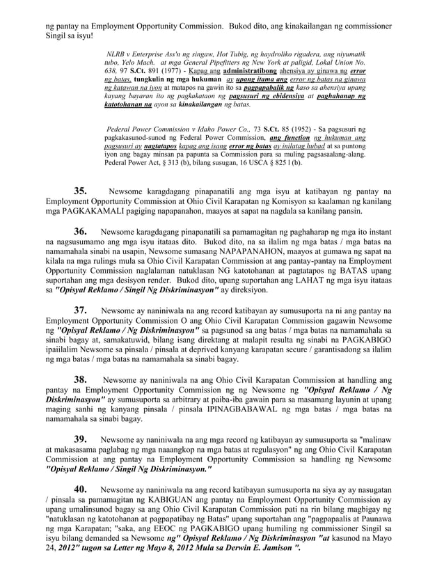 060812 EEOC Response (FILIPINO) | PDF