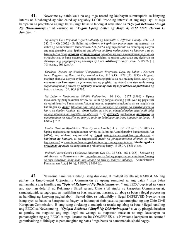 060812 EEOC Response (FILIPINO) | PDF