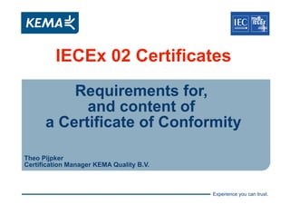 060908 Theo Pipjker IECEx CoC content.ppt