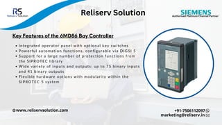 Siemens Siprotec 5 6MD86: Control, Protection, and Innovation | PPT