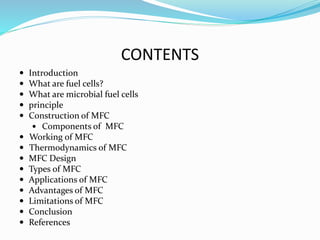 MICROBIAL FUEL CELLS-PPT | PPTX