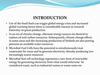MICROBIAL FUEL CELLS-PPT | PPTX