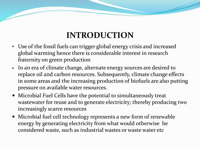 MICROBIAL FUEL CELLS-PPT | PPTX