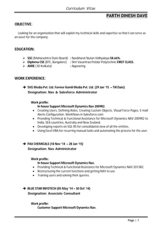 Parth Dave CV | PDF