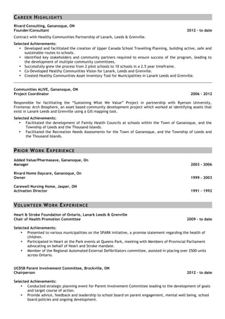 Rivard, Suzanne Resume | PDF