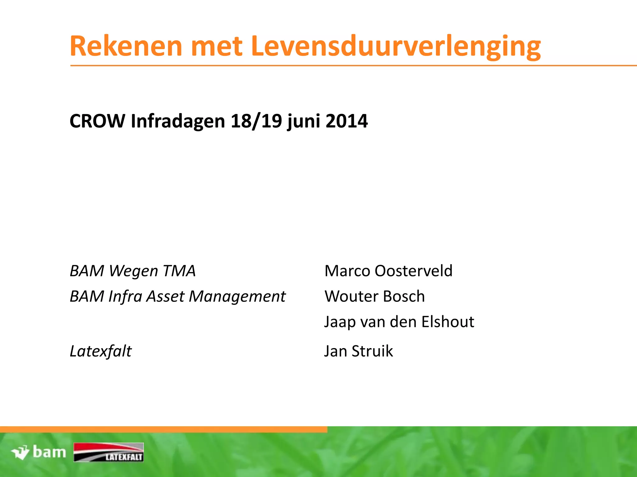 060 crow infradagen rekenen met levensduur - 18juni2014 | PDF