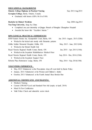 Resume-LI WU-RPN | PDF