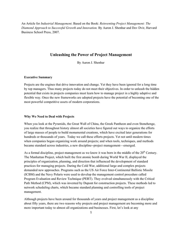 Unleash The Power of Project Management | PDF