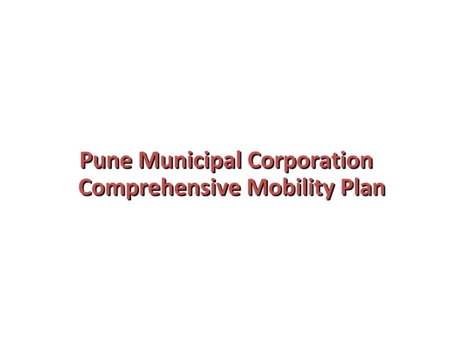 061. Comprehensive Mobility Plan Intro | PPT | Rail Travel | Travel Type