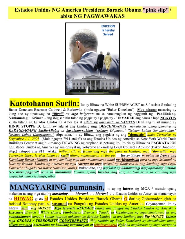 061012 Pink Slip (FILIPINO) | PDF