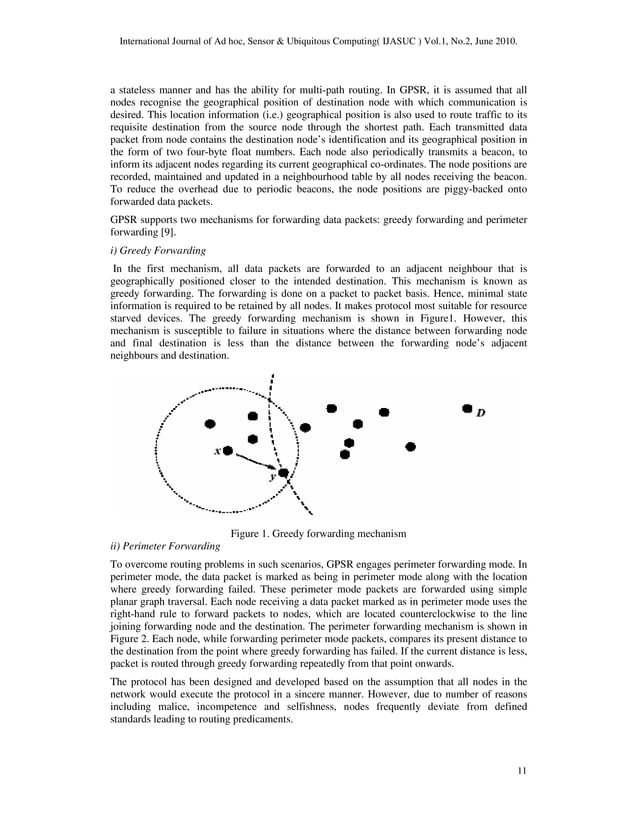 SECURED GREEDY PERIMETER STATELESS ROUTING FOR WIRELESS SENSOR NETWORKS | PDF