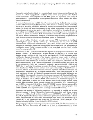 HYBRID TOA/AOA SCHEMES FOR MOBILE LOCATION IN CELLULAR COMMUNICATION SYSTEMS | PDF