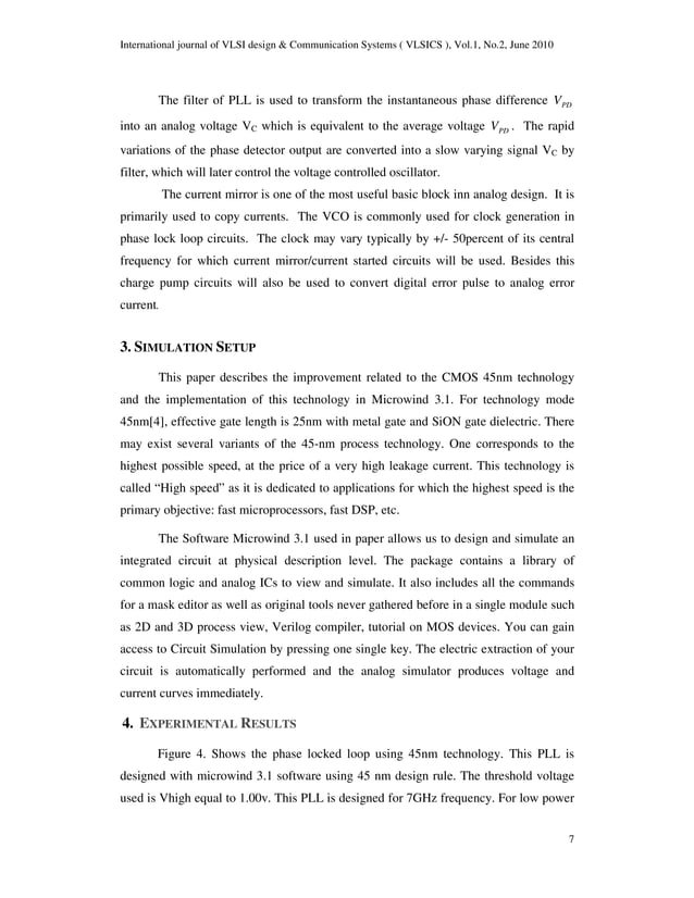 DESIGN OF LOW POWER PHASE LOCKED LOOP (PLL) USING 45NM VLSI TECHNOLOGY | PDF