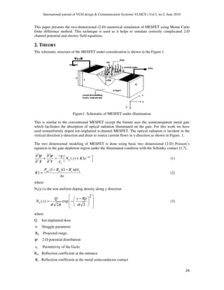 TWO DIMENSIONAL MODELING OF NONUNIFORMLY DOPED MESFET UNDER ILLUMINATION | PDF