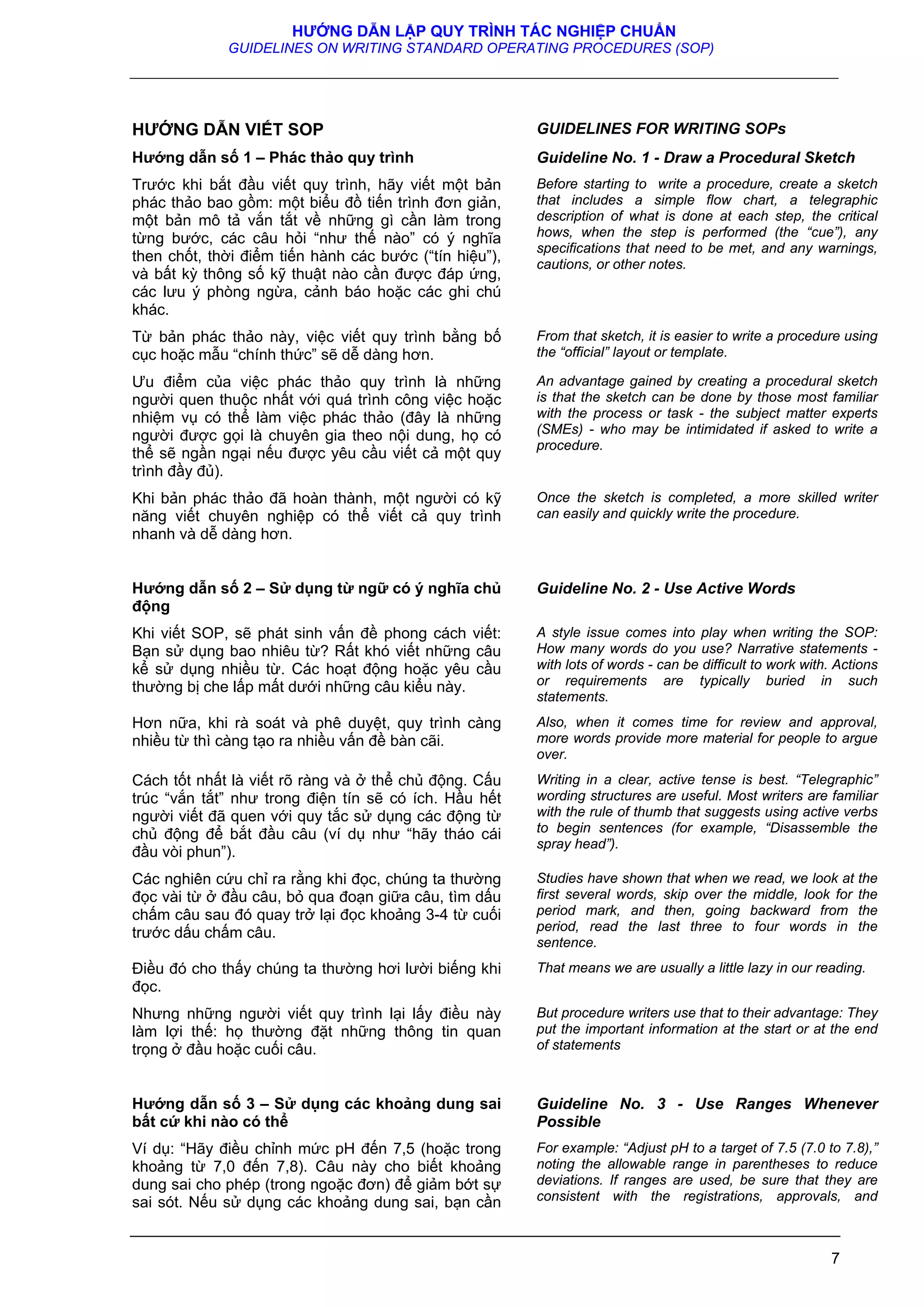 061107 guideline writing-sop-rod-eng___vn-final-edition1 | PDF