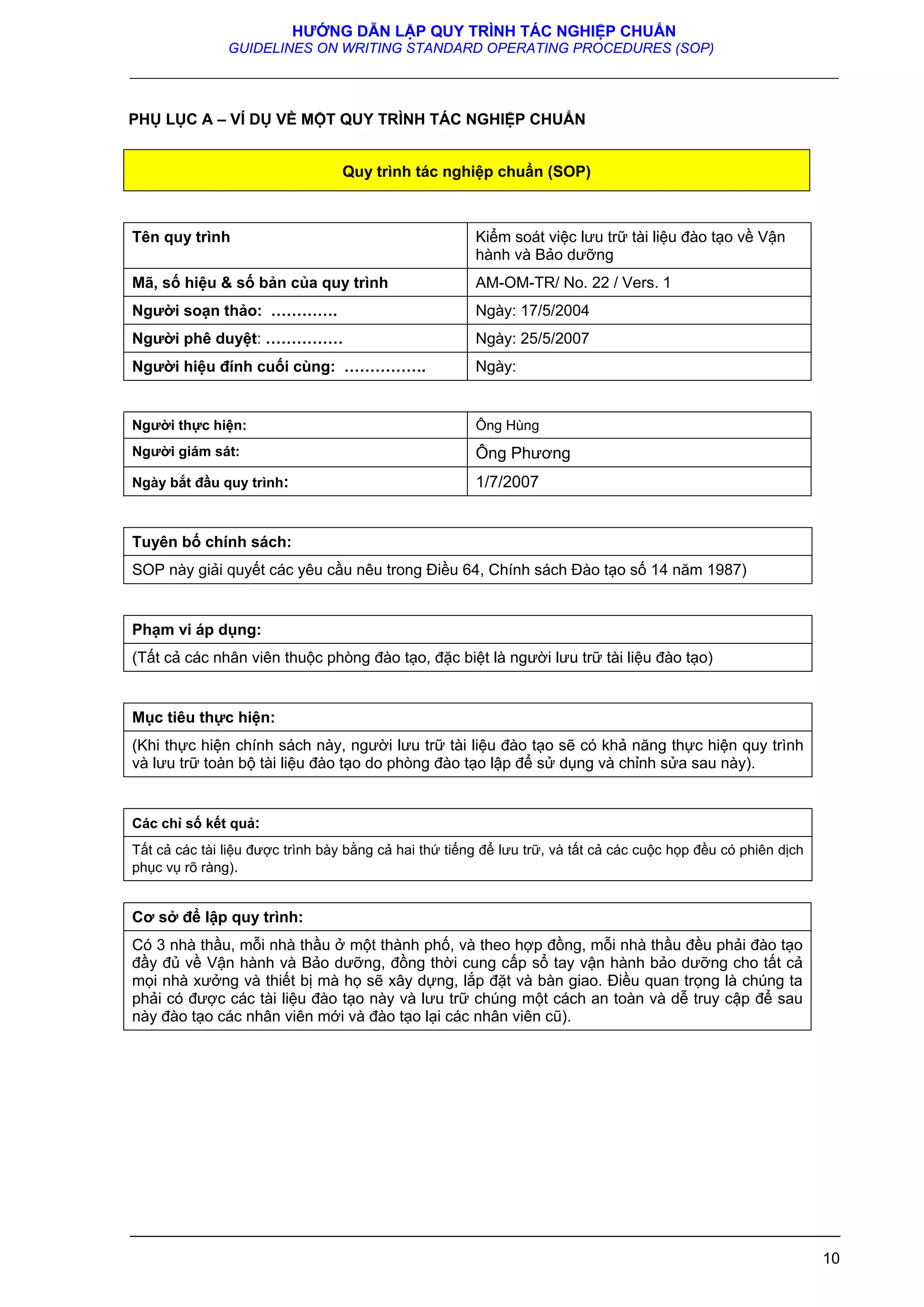 061107 guideline writing-sop-rod-eng___vn-final-edition1 | PDF