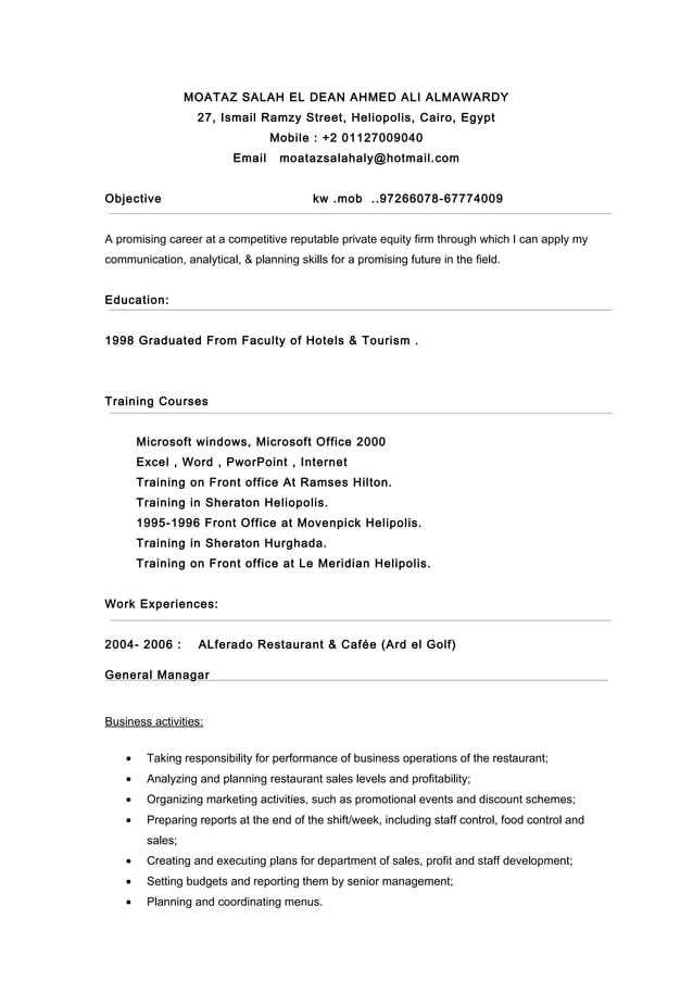 Resume Amr-2 | PDF