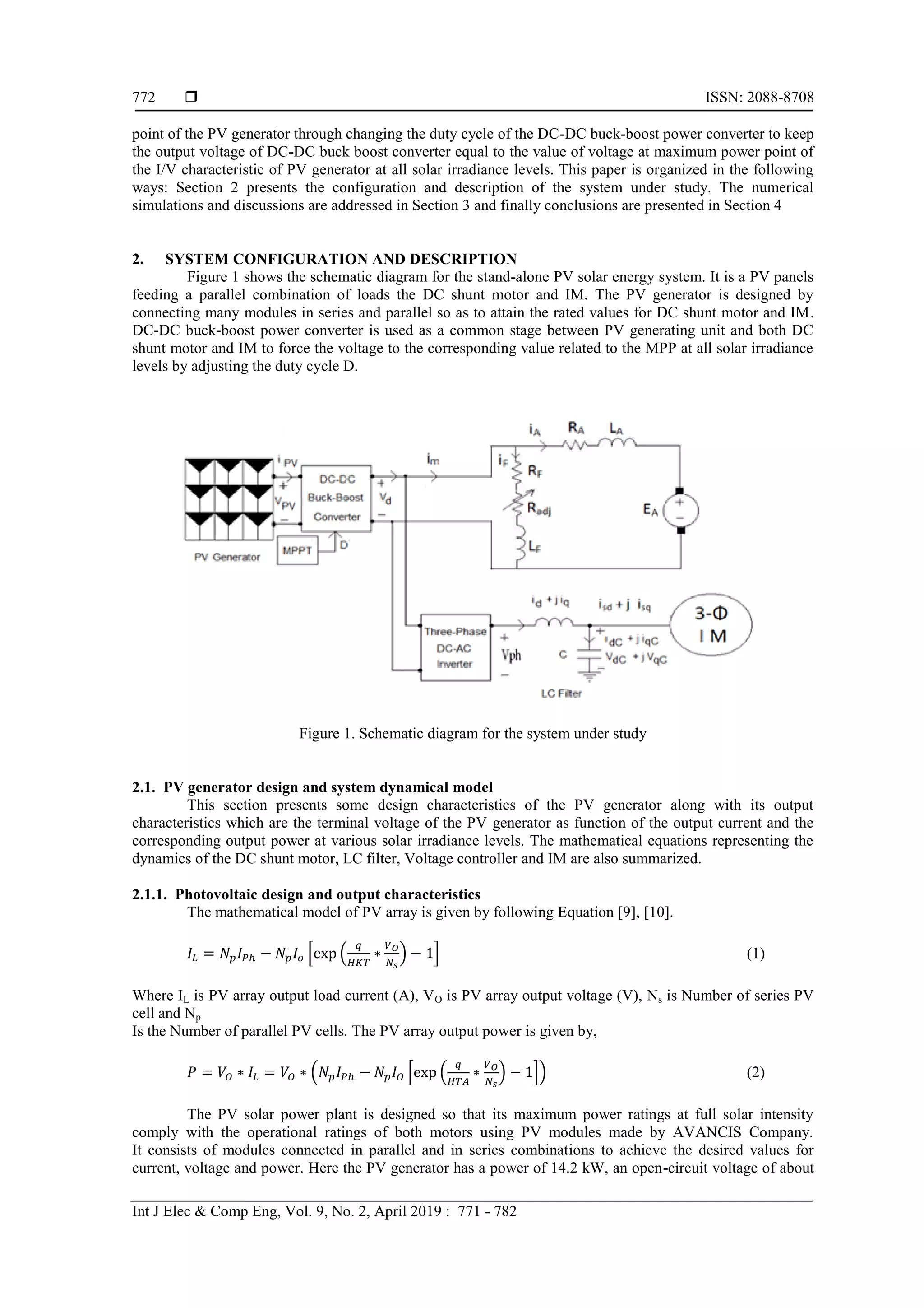 Operational performance of a PV generator feeding DC shunt and ...