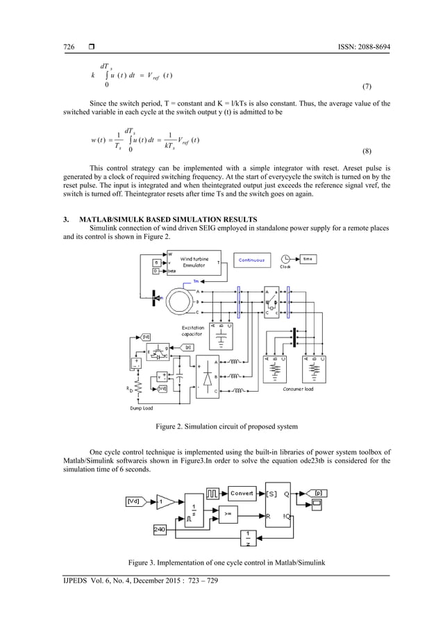 Voltage and Frequency Control of Variable Speed Induction Generator using One Cycle Control ...