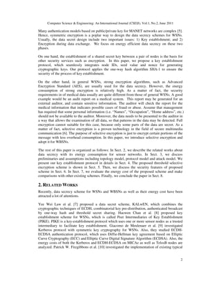 An Energy Efficient Data Secrecy Scheme For Wireless Body Sensor Networks | PDF