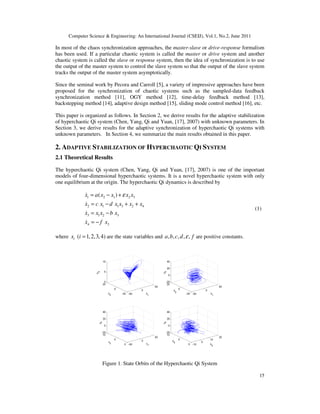 Adaptive Stabilization and Synchronization of Hyperchaotic QI System | PDF