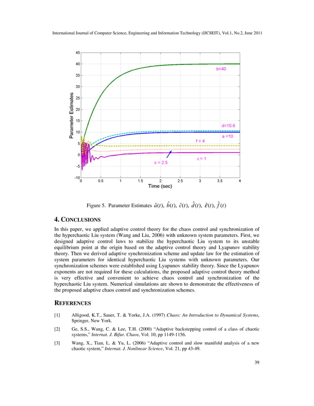 ADAPTIVE CHAOS CONTROL AND SYNCHRONIZATION OF HYPERCHAOTIC LIU SYSTEM | PDF