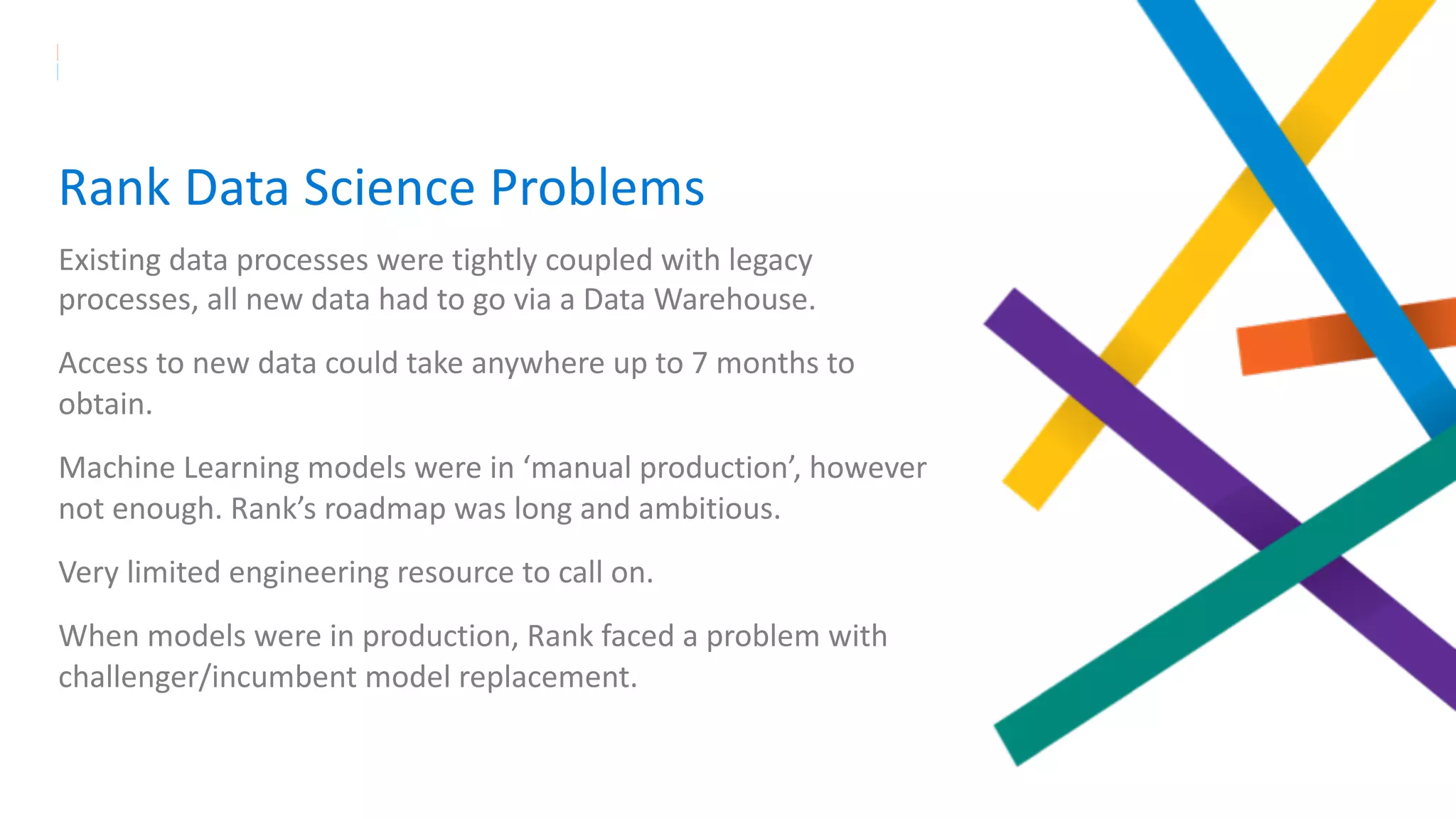 Big Data LDN 2018: HOW RANK GAMING PRODUCTIONISED & AUTOMATED THE MANAGEMENT OF MACHINE LEARNING ...